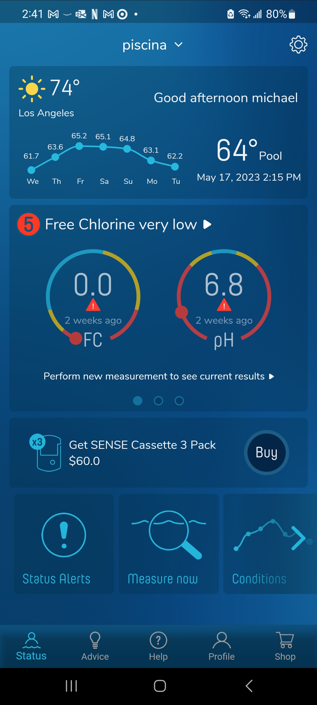 Where can I find the Wi-Fi Signal Strength of my WaterGuru SENSE ...