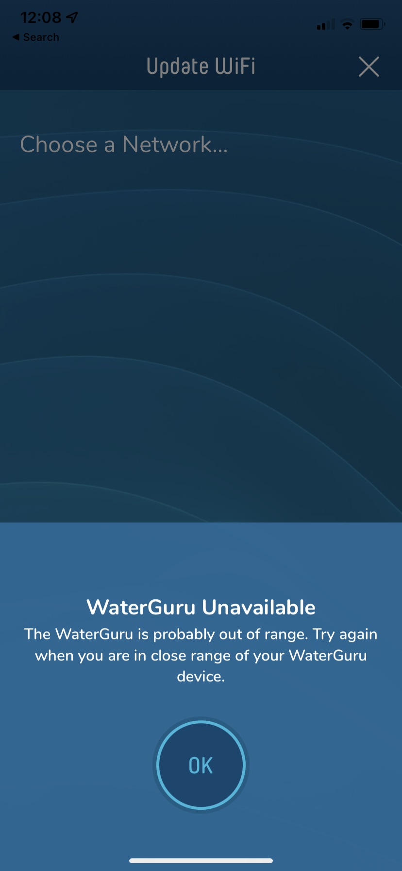 WaterGuru Unavailable - The WaterGuru is probably out of range. Try ...
